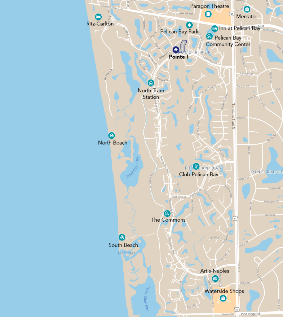 Pelican Bay Naples Florida Beaches Map Pelican Bay Community